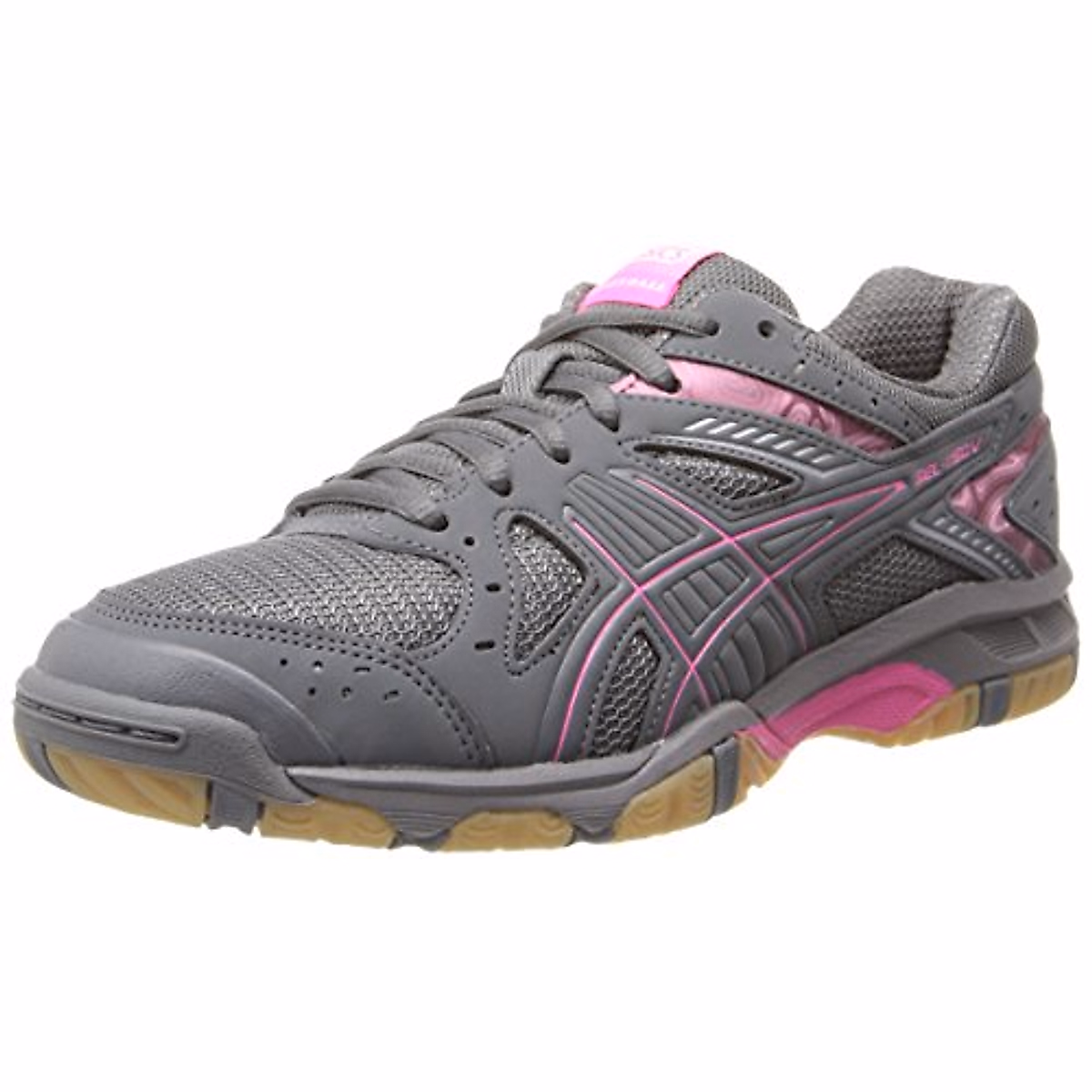 ASICS Women's Gel 1150V Volley Ball Shoe,Smoke/Knock Out Pink/Silver,8 M US