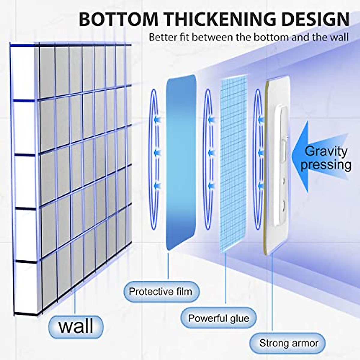 Shower Caddy, 4 Pack Shower Organizer Large Capacity Shower Shelves, Upgrade Adhesive Shower Shelf, Premium Aluminum Rustproof Shower Rack Bathroom Storage for Inside Shower
