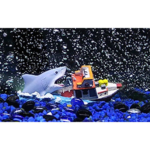 Penn-Plax Jaws Officially Licensed Aquarium Decoration – Boat Attack – Safe for Freshwater and Saltwater Fish Tanks – Small