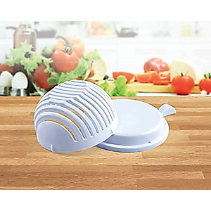 Innovative Living Salad Cutter Bowl, Upgraded Easy Salad Maker, Fast Fruit Vegetable Chopper for Fresh Veggies