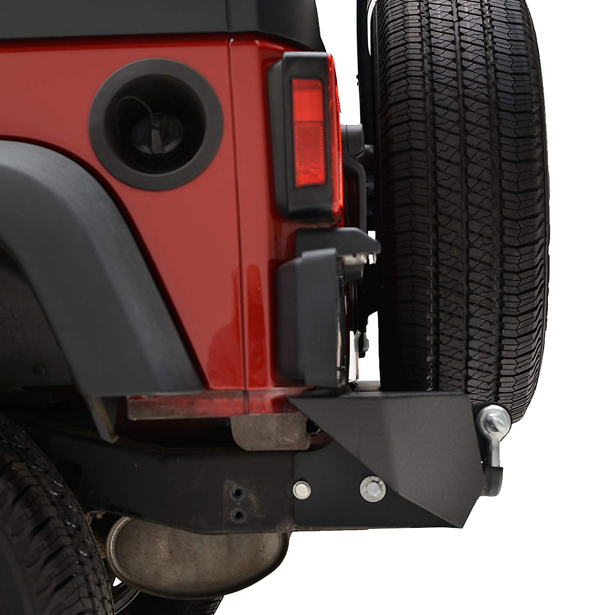 EAG Rear Bumper with 2"Hitch Receiver Fit for 07-18 Wrangler JK Offroad