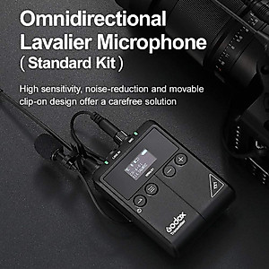 Godox WMicS1 UFH Wireless Microphone System 1 with Omni Lavalier Microphone