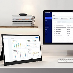 DFZ Small HDMI Monitor, 13.3 Inch Portable Monitor HD 1366x768 for Computer, Built-in Speakers (Size : 15.6in)