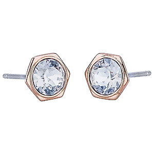 SWAROVSKI Crystal Rose Gold Pierced Stud Earrings