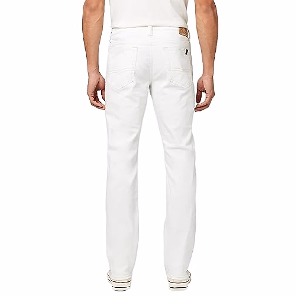 Buffalo David Bitton Men's Straight Six Fashion Jean, Pure White, 33W x 34L