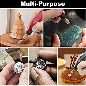 Mini Rotary Kit 3.7V Mini Grinder with 3 Variable Speed 197Pcs Accessories Electric Grinder Pen Rotary Kit for Polishing ing Engraving Grinding and DIY Crafts