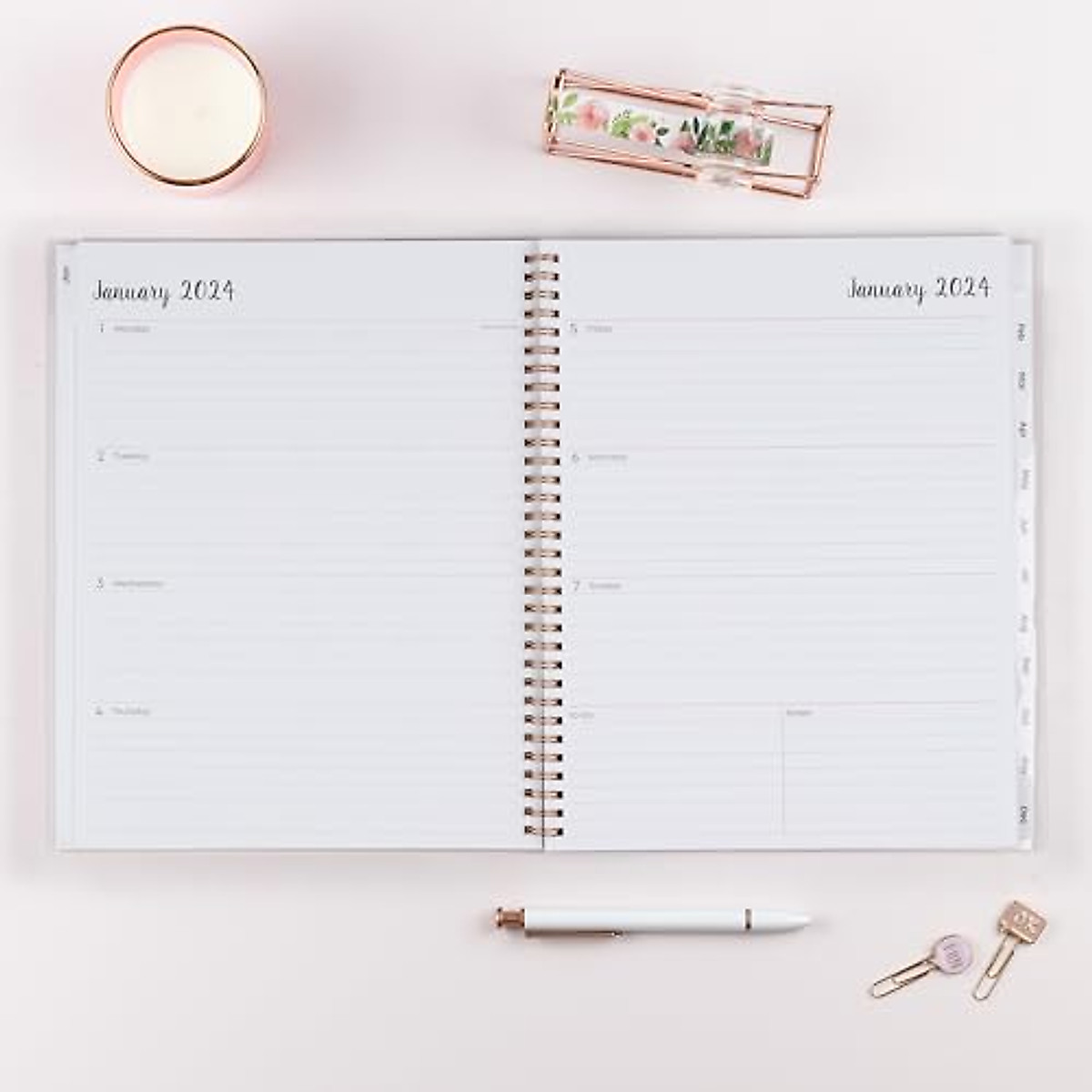 Blue Sky 2024 Weekly and Monthly Planner, January - December, 8.5" x 11", Frosted Cover, Wirebound, Joselyn (110394-24)