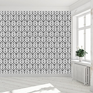 Black and White Peel and Stick Contact Paper Self Adhesive Umbrella Shape Wallpaper Removable Vinyl Film Decorative Shelf Drawer Liner Sticker 17.7 inch x 118 inch (Black and White, 17.7 x 118 inch)