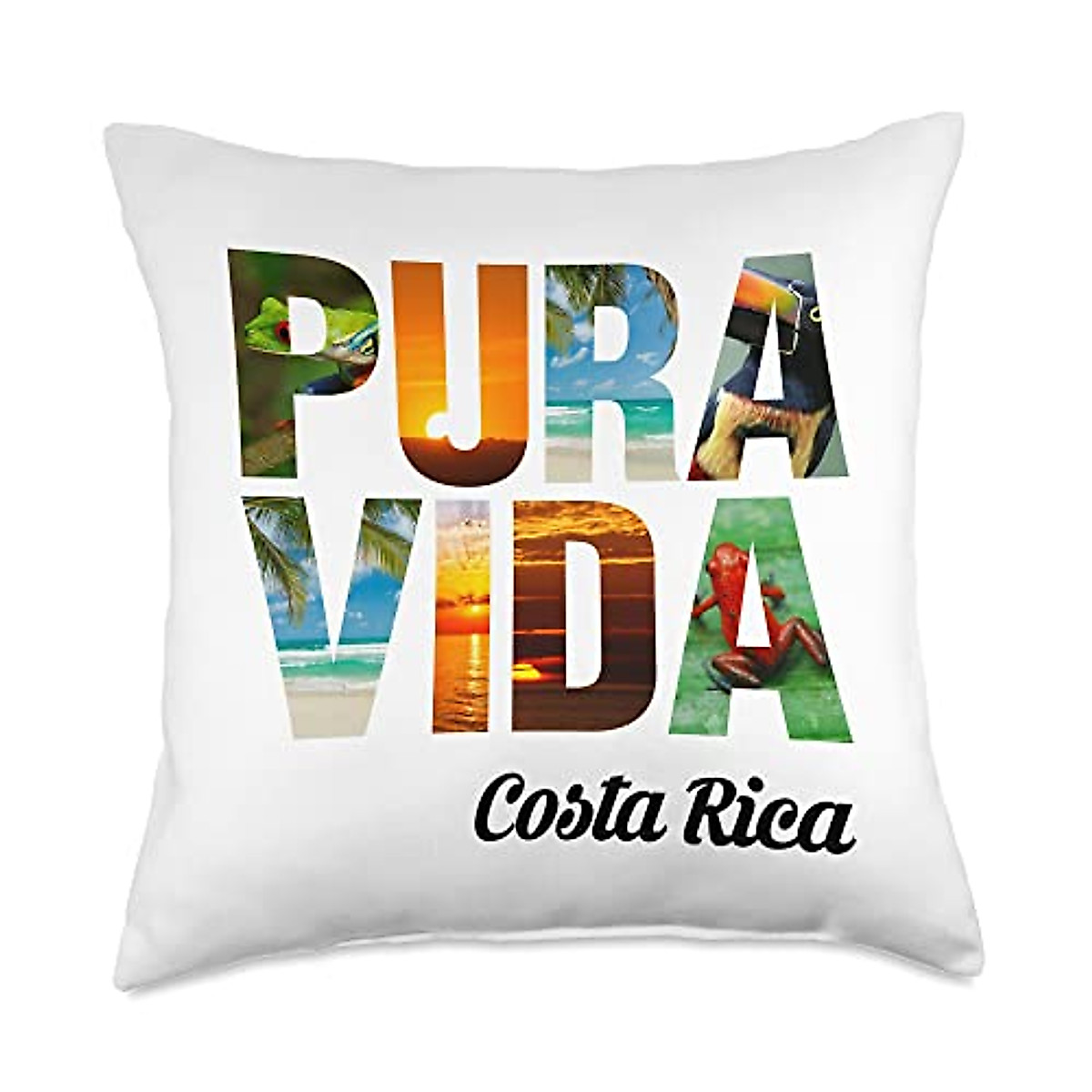 Pura Vida Costa Rica Throw Pillow