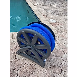 SmartClear SPAGHR001 Swimming Pool Storage Reel – Hose Not Included – Lightweight, Durable Design, Chemical and Weather-Resistant, Grey
