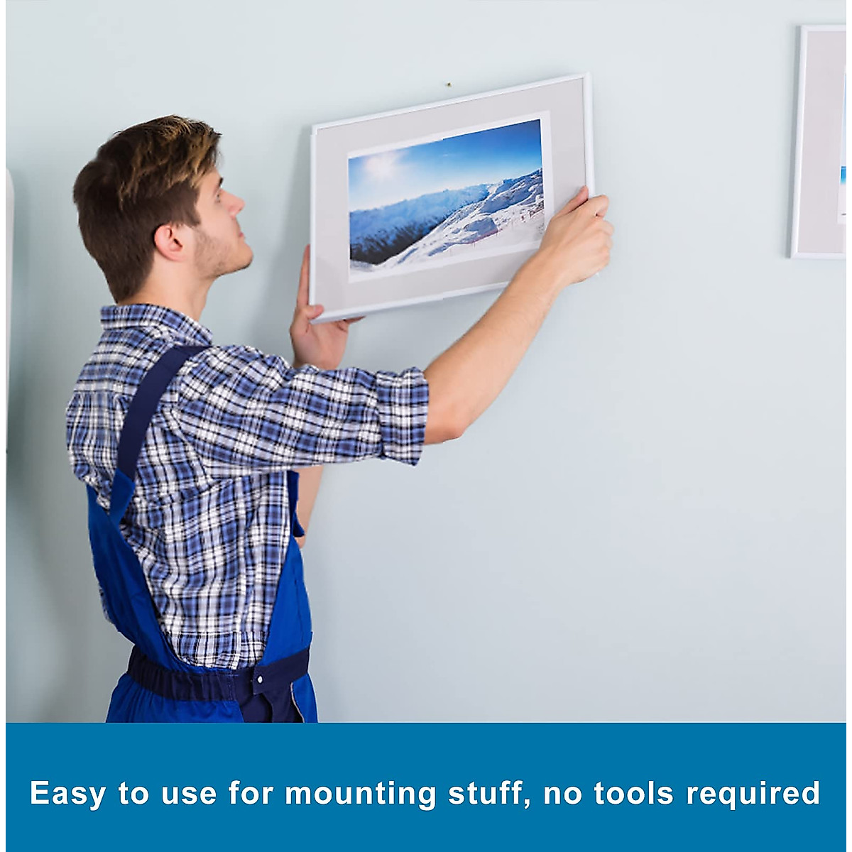 Dual Lock Fastener 1in x 2in 8pcs Reclosable Interlocking Tape Heavy Duty, EZ Pass Holder Adhesive Hook Lock Sticky Back Mushroom Mounting Tape Black Color for Indoor and Outdoor