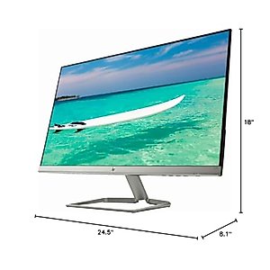 HP 27" Widescreen IPS LED Full HD (1920x1080) Monitor, 5ms Response Time, 10,000,000:1 Contrast Ratio, FreeSync, 2X HDMI and 1x VGA Input, 178░ View Angle, 75Hz Refresh Rate, Natural Silver
