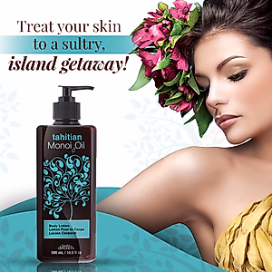 Body Drench Tahitian Monoi Oil Body Lotion, Hydrating Gardenia & Coconut Oil Lotion for Women, Moisturizer for Dry Skin, Nourishing Coconut Lotion for Smooth and Soft Skin, 16.9 fl oz