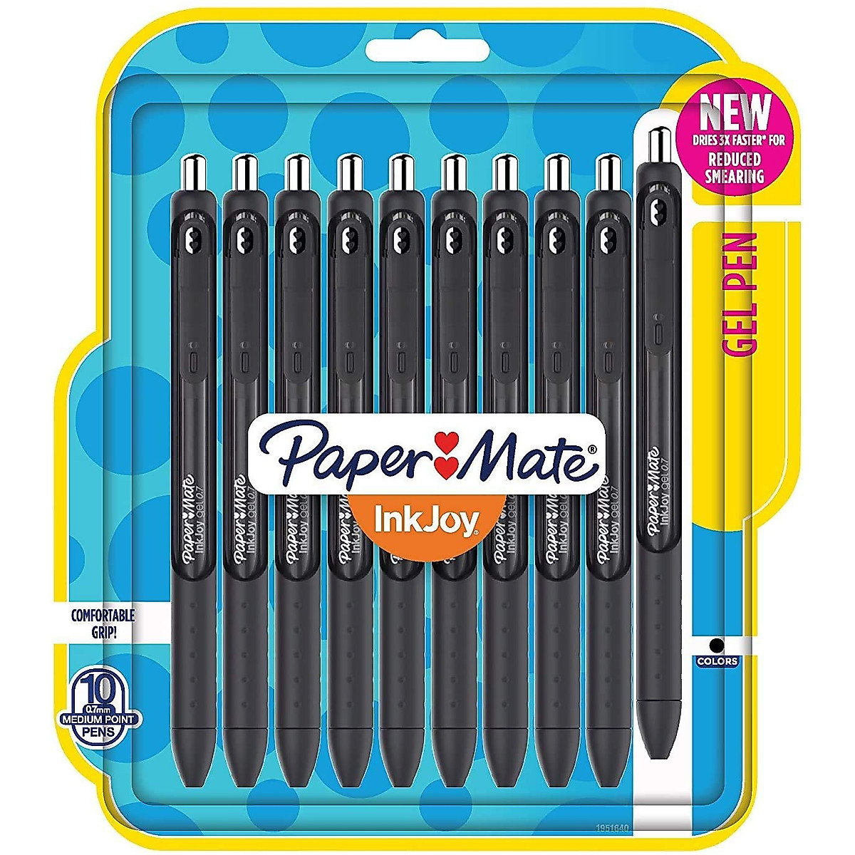 Paper Mate 1958764 InkJoy Gel Pens, Medium Point, Black, 10-Count