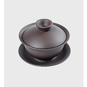 Chinese Yi Xing Purple Clay Gaiwan Tea Cup