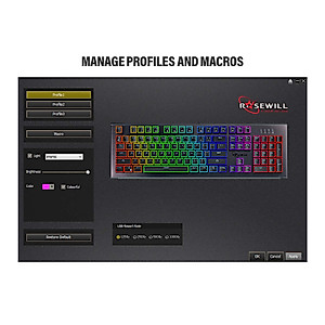 Rosewill NEON K75 V2 Mechanical Gaming Keyboard, 19 RGB Backlit Modes 104 Keys Aluminum Base Blue Switches for Win/Mac/Linux/Unix