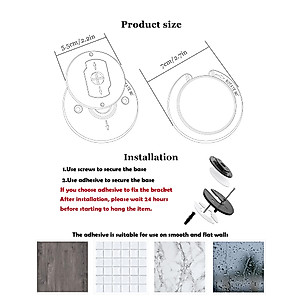 NOTMBESTM Universal Tablet Wall Mount Adjustable 90 Degrees Rotating Tablet Holder Fit for ipad/Kindle/e-Reader and More(2Pack)(Black)