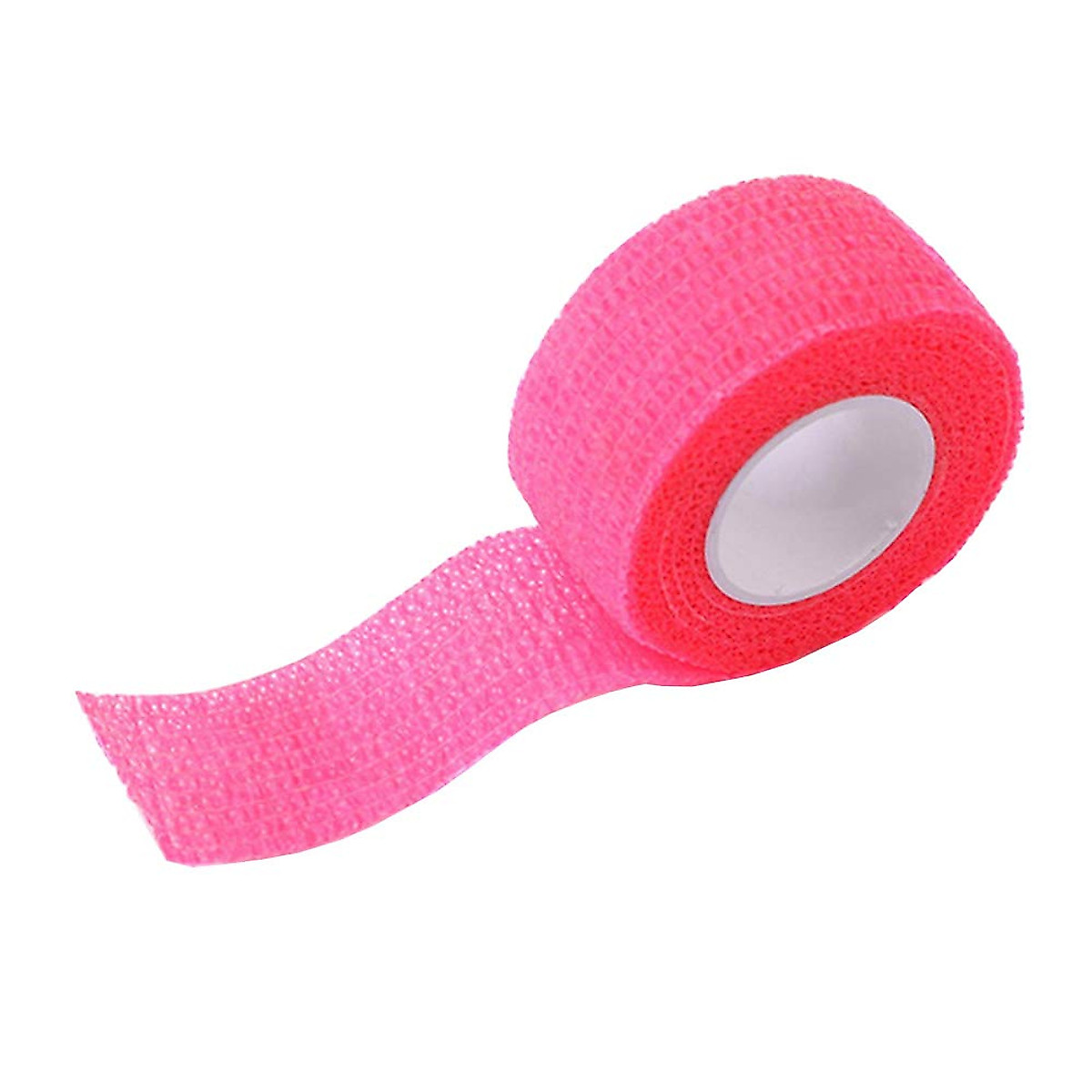 ESUPPORT 1 Inches X 5 Yards Pink Self Adherent Cohesive Wrap Bandages Adhesive Wounds Strong Elastic First Aid Tape for Sport Wrist Ankle 10 Count