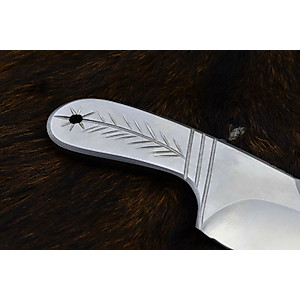 DKONLY-BLADES USA: 6.3" Custom Designed Hand-forged D2 Steel Hunting Blank Blade/Skinner Knife (i1x) (Handle Style: Flower)
