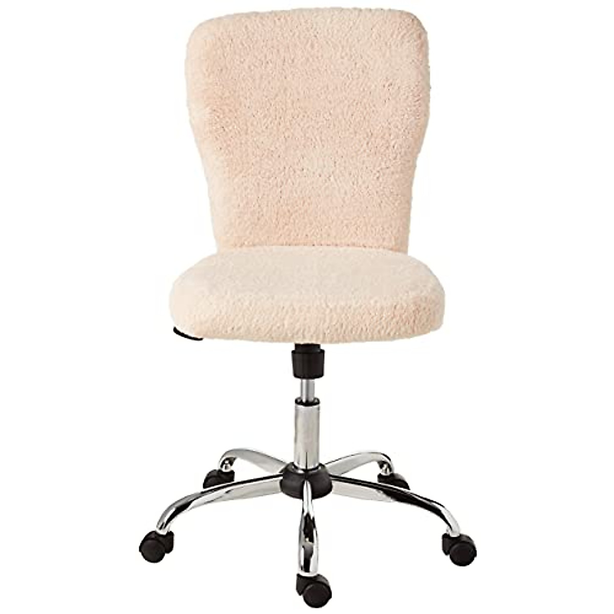 Boss Office Products Tiffany Fur Make-Up Modern Office Chair in Cream, 1 count