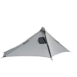 Six Moon Designs Gatewood Cape - 11 oz. - 1 Person Ultralight Tarp/Cape (Gray) Packs Small. The ONLY Poncho-Style Tarp to Provide Complete 360° Protection.
