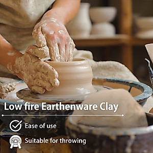 Old Potters Low Fire Pottery Clay White, 10 lbs (Cones 04 - 3) Art Modeling Clay, Ideal for Wheel Throwing and Hand Building, Pottery Clay for Sculpting, Beginners, and Advanced