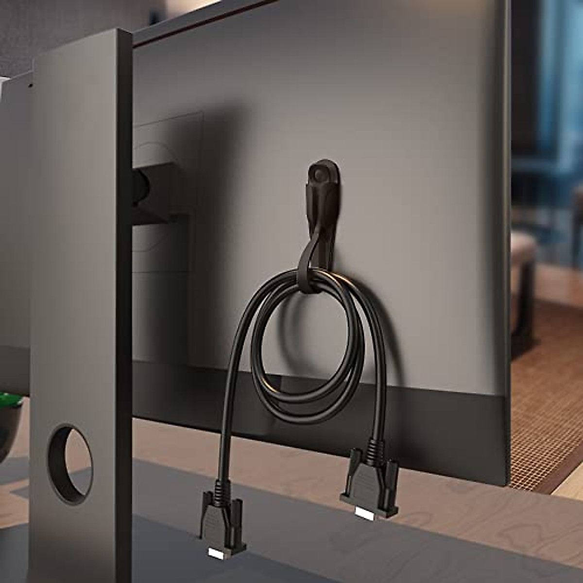 5 Pack Cord Organizer for Kitchen Appliances, Wire Tiday Wrapper Around for Cable Management, Appliance Cord Wrap for Stand Mixers Coffee Maker Pressure Cooker Blender and Fryer, Computer (Black)