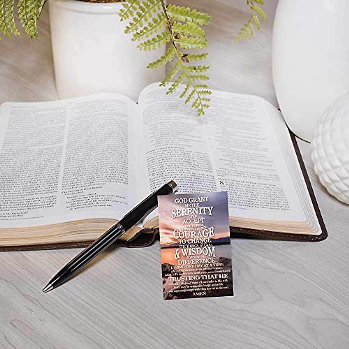 Serenity Prayer Peaceful Pink Sunset 2 x 3 Paper Itty Bitty Bookmark Pack of 24