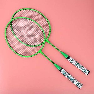 VGEBY Children Badminton Racquet Set 2Player Training Badminton Racket Badminton Racquet Replacement Set(Green) Competitive Sports