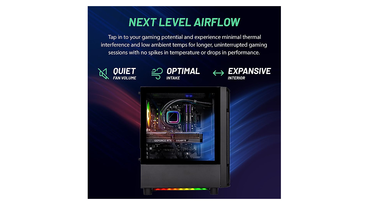 Skytech Shadow Gaming PC - AMD Ryzen 7 & RTX 4060 for Ultra 1080p Gaming