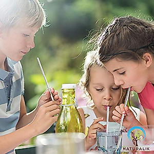 Naturalik 1000-Pack White Biodegradable Paper Straws Extra Durable Dye-Free- Premium Eco-Friendly Paper Straws Bulk - Drinking Straws for Smoothies, Restaurant drinking straws (White, 1000ct)