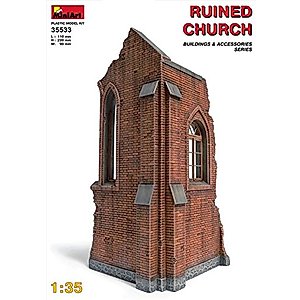 Miniart 1:35 Ruined Blitzed Church Model Kit 35533