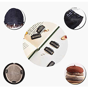 GBSTORE 20 Pcs Wig Clips Black 9-Teeth Metal Clips Snap-Comb Wig Clip for Hair Extension,32mm with Rubber DIY Wig Accessories Clips