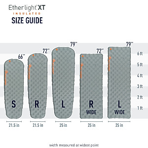 Sea to Summit Ether Light XT Extra-Thick Insulated Sleeping Pad, Rectangular - Regular (72 x 25 x 4 inches)