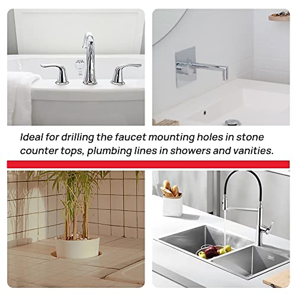 DT-DIATOOL Diamond Core Drill Bit 2" - Welded Hole Saw 50mm with 5/8-11 Arbor for Granite Marble Concrete Hard Stone