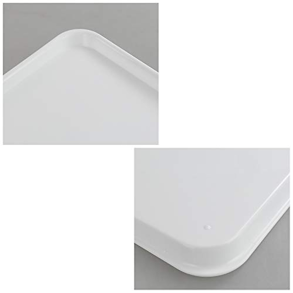 DynkoNA Fast Food Trays, Plastic Serving Tray, White, Set of 6