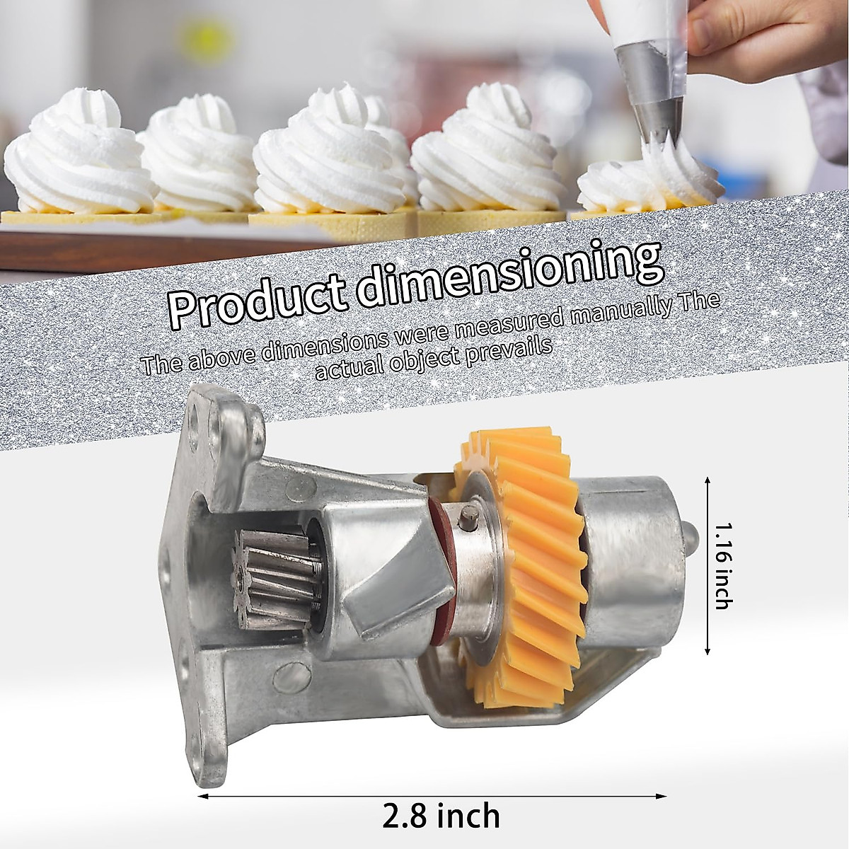 WP240309-2 240309-2 Worm Drive Gear & Bracket Kit for KitchenAid Stand Mixer EA734273 PS734273 AH734273 4162100 4162101 4169907 4169941 4170007 4176130 949544