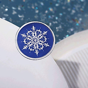 PaperDirect Blue and Silver Snowflake Embossed Foil Seals, 48 Count