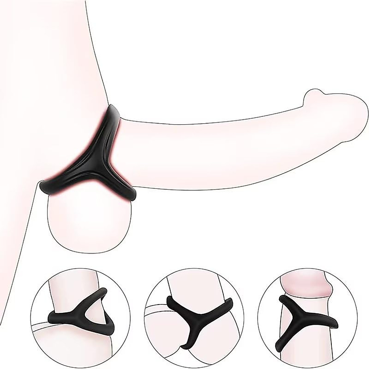 2pcs Cock Ring for Male for Penis Rings for Couple Sex Silicone Penis Cock for Men's Erection Cock Ring Couples Cock Rings-Penis Ring Longer Harder Stronger Stay Machine Hoodies Party ZH030