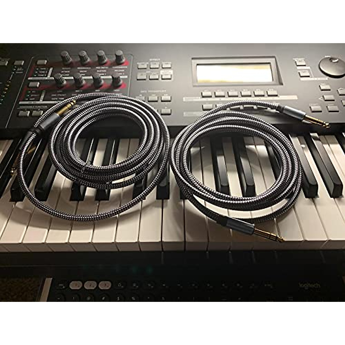 Morelecs 1/4 inch TRS Cable 20ft - 6.35mm (1/4) TRS to 6.35mm (1/4) TRS Stereo Audio Cable Male to Male Heavy Duty 6.35mm Male to Male Stereo Jack Balanced Audio Path Cord