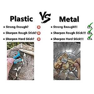 LekWinGi Camping Fire Starter Metal Pencil Sharpener Sharpen Sticks Twigs Shavings Kindling Start Tinder Campfires Firestarter Easy Burn Fire Starters for Wood Stoves Fireplaces Bonfires BBQ Fire Pit