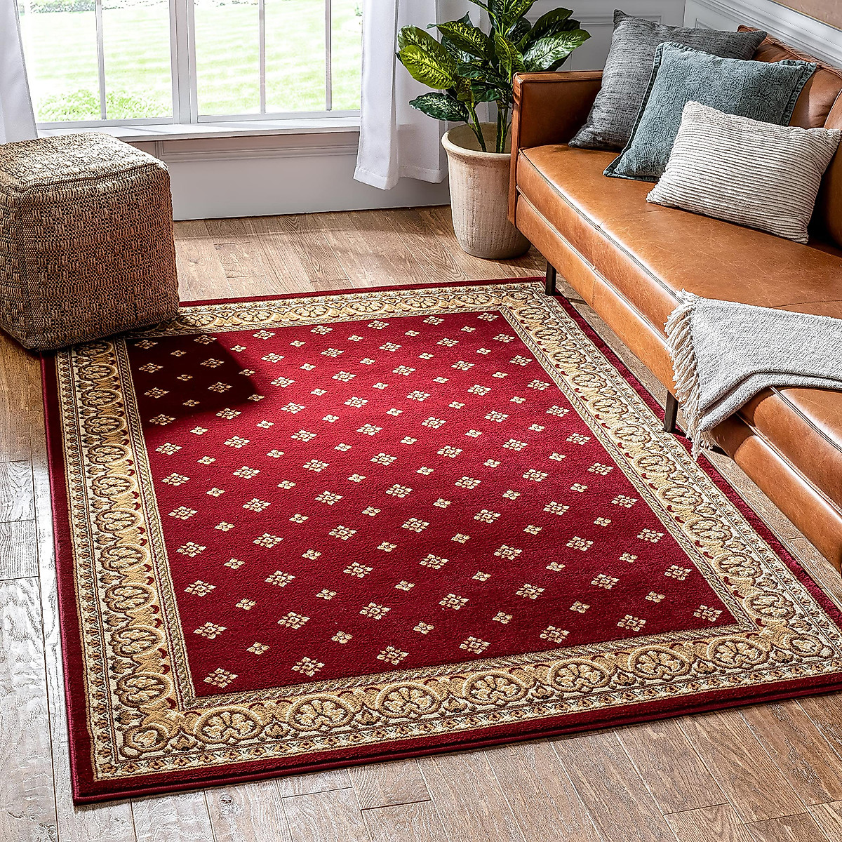Well Woven Barclay Hudson Terrace Red Traditional Area Rug 5'3" X 7'3"