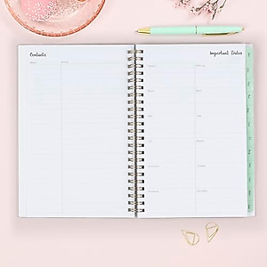 Blue Sky 2024 Weekly and Monthly Planner, January - December, 5" x 8", Frosted Cover, Wirebound, Laurel (144730)