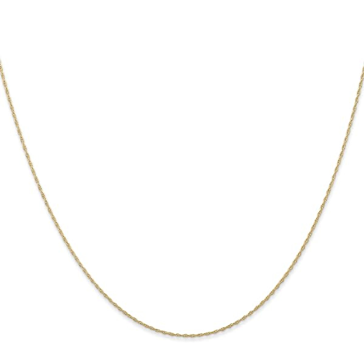 IceCarats 14K Yellow Gold 0.5mm Cable Rope Chain Twisted Link Necklace 20 inch