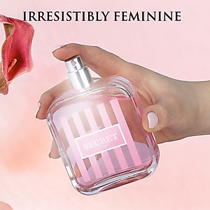 NovoGlow Lady Eau De Toilette for Women elegant 3.4 fl oz Bottle with Shiny Suede Pouch Lovely Gift Combination of Fruity and Floral Notes with Pine Tree Base Aromatic Fragrance for All Occasions (D)