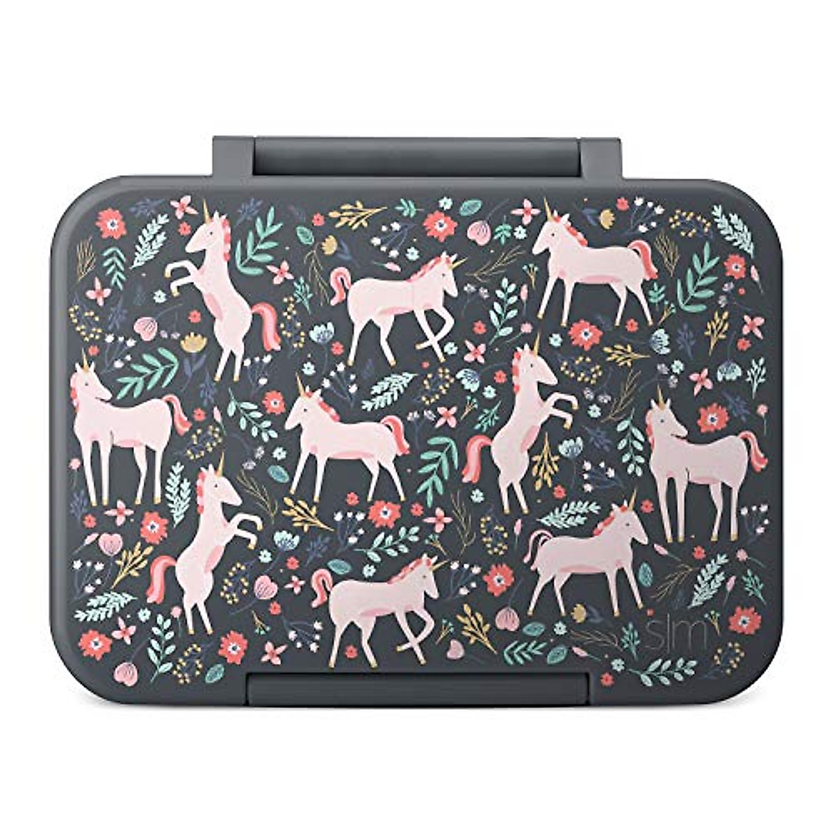 Simple Modern Bento Lunch Box for Kids | BPA-Free Leakproof Container for Girls, Boys, Toddlers with 5 Compartments | Porter Collection | 30oz, Unicorn Fields