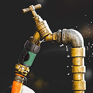 Asgens Garden Hose Shut Off Valve, Garden Hose Turn Off Valve Garden Hose Connector Set with Rubber Washers 12 Pc+ Valve 6 Pc, Standard 3/4" Thread