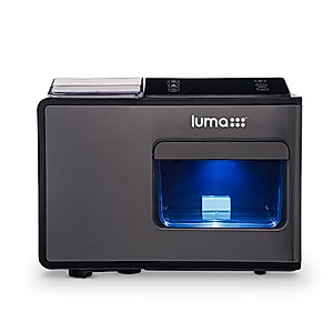 Luma Nugget Countertop Ice Maker, 44 lbs in 24 Hours, Black Stainless Steel Ice Machine, Perfect for Home Bar, Kitchen Countertop, RV, Home Office