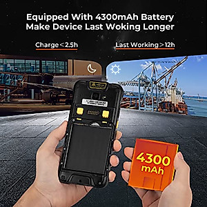 2023 Android Barcode Scanner with Pistol Grip, Android 11, Wi-Fi 6 MUNBYN Mobile Computer Handheld Rugged PDA 5.5" Data Terminal SE4710 Zebra Scanner Bluetooth GPS 1D/2D/QR Barcode Scanner Collector
