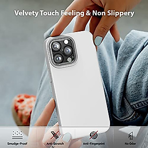 LOVE 3000 Compatible with iPhone 13 Pro Case 6.1 inch(2021) | Premium Liquid Silicone Rubber | Soft Anti-Scratch Microfiber Lining Full-Body Protection Case for iPhone 13 Pro, White